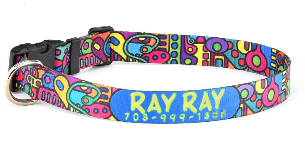 Mid-Century Modern Personalized Dog Collar | Wagadoodle